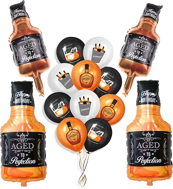 Amazon.com: LXZColden 19 Pieces Whisky Balloons Kit Beers Themed ...