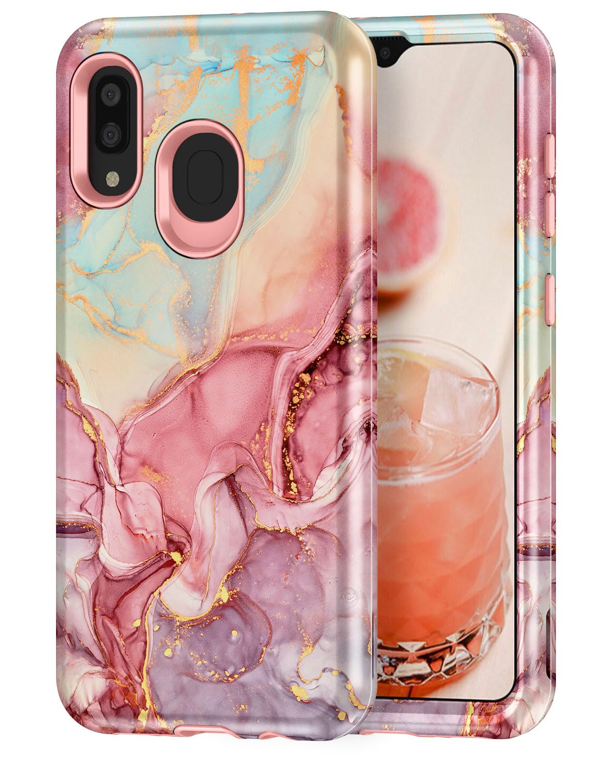 Amazon.com: Btscase for Samsung Galaxy A20 Case, Galaxy A30 Case, A30s Case, Marble Pattern 3 in ...