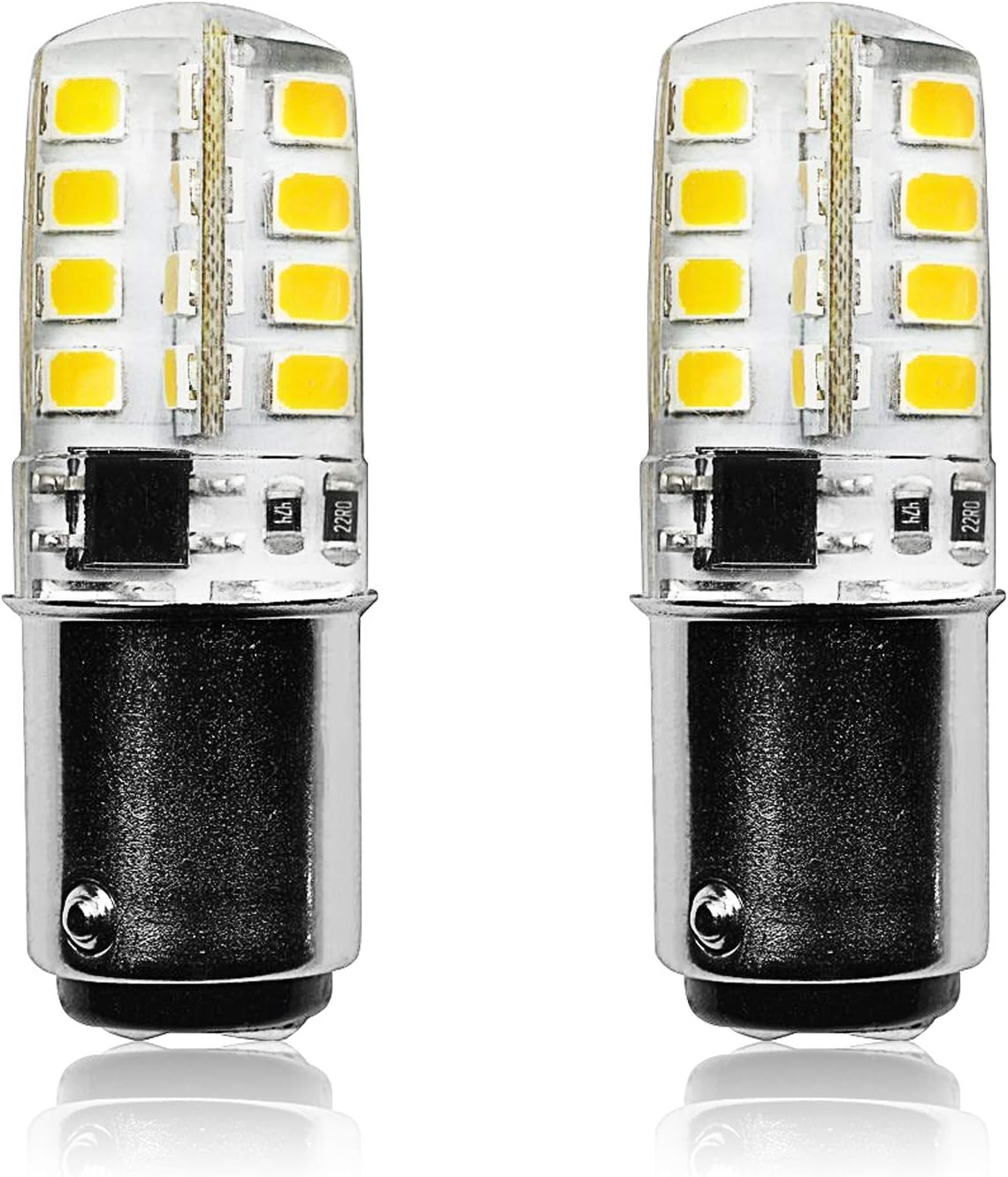 LUXRITE BA15D LED Bulb, 3W 120V, 40W Equivalent, Double Contact Bayonet ...