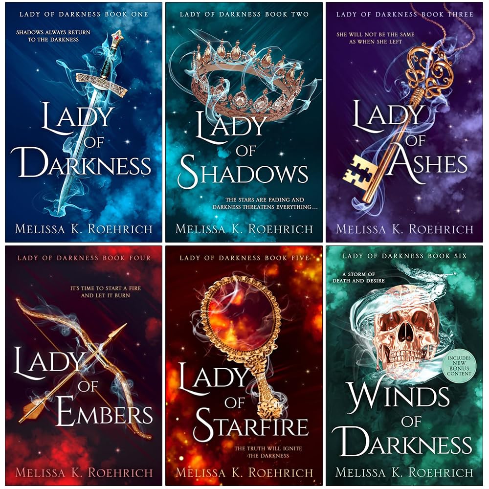 Lady of Darkness Series 6 Books Collection Set By Melissa K. Roehrich ...