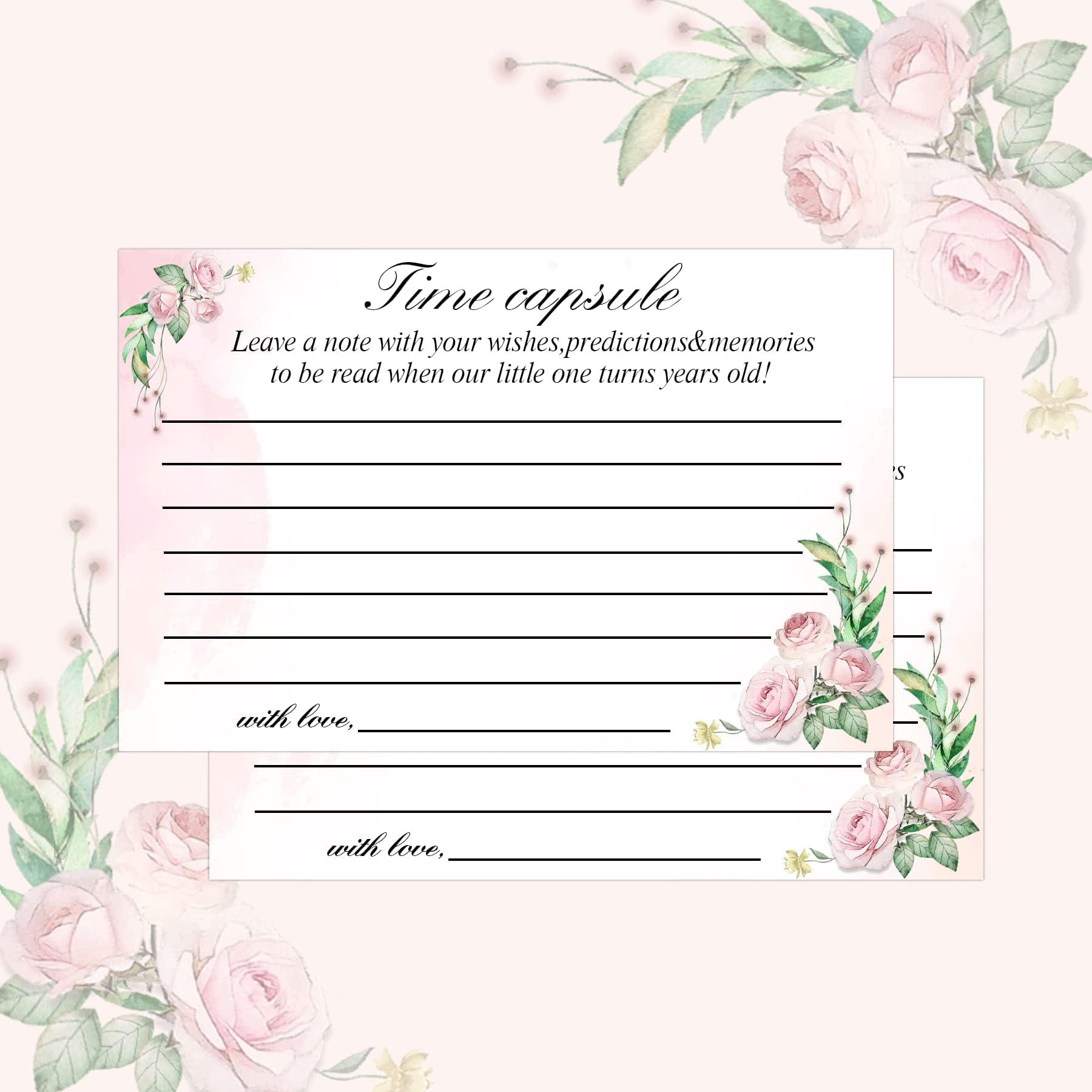 Amazon.com: KRUCVOJO 50 Time Capsule Cards for 1st Birthday or Baby ...