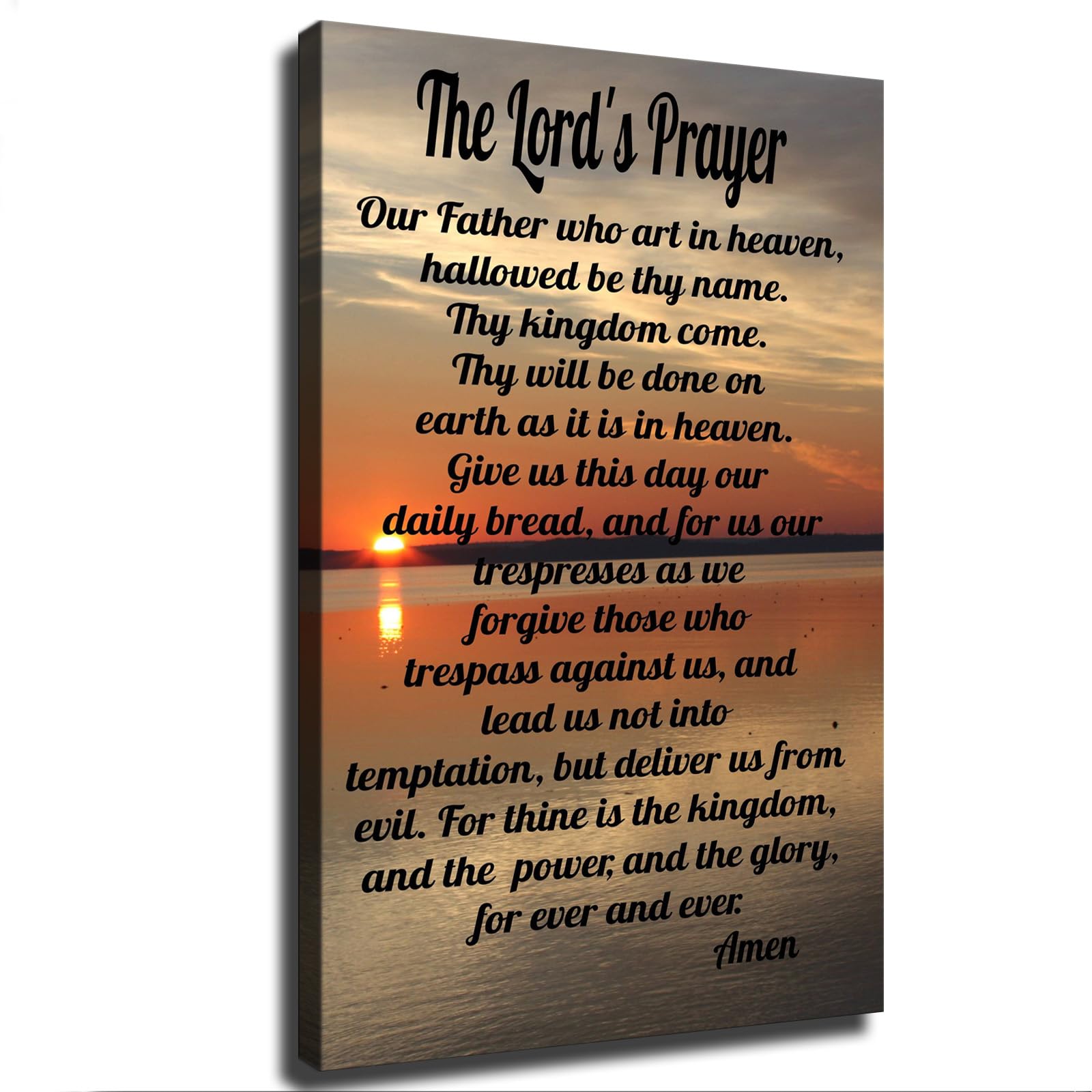 Amazon.com: DxgEss The Lord's Prayer Bible Wall Poster Our Father Wall ...
