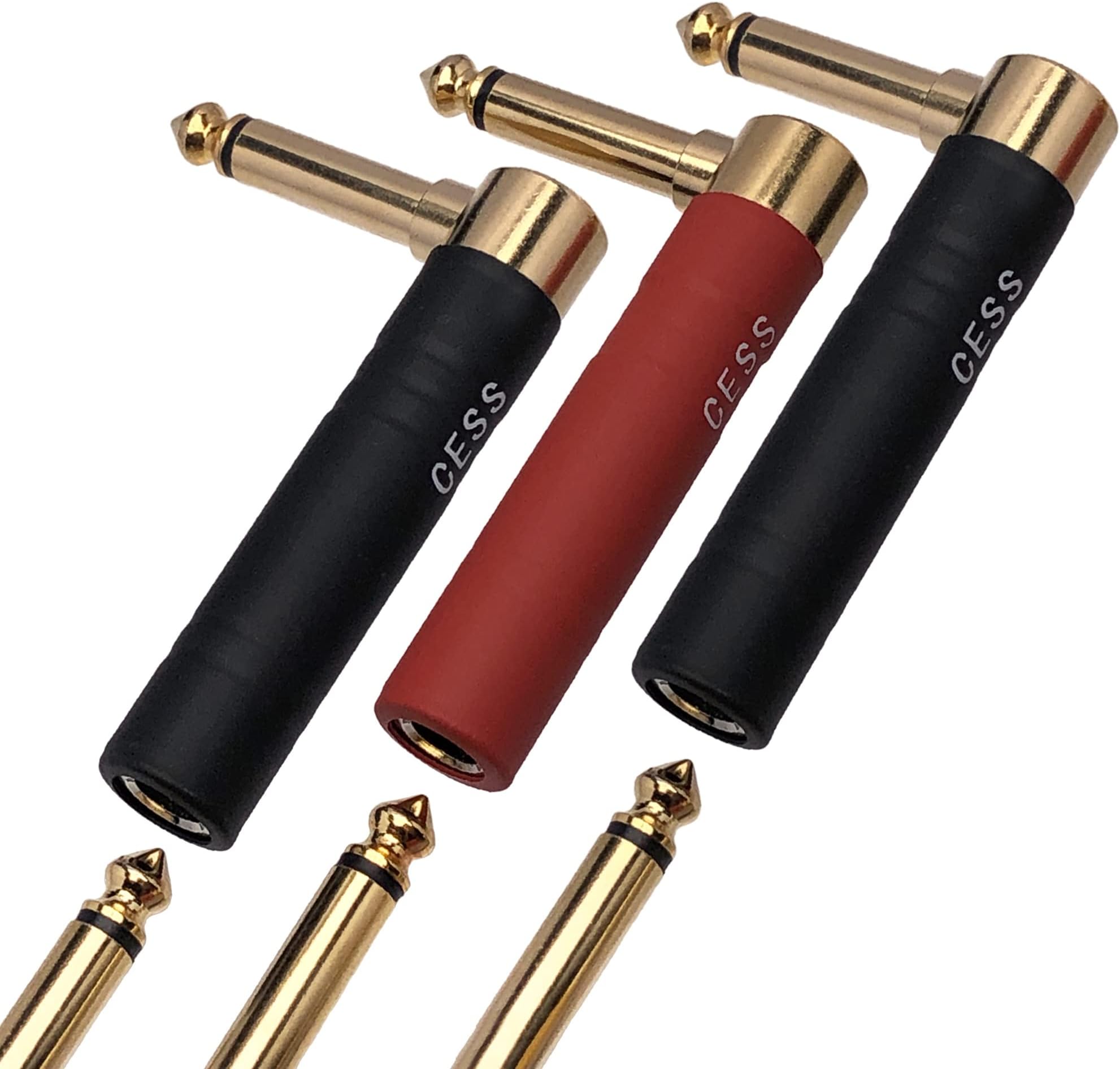 Amazon.com: Antrader 6-Pack Mono 1/4" Right Angle Plugs TS Male Audio ...