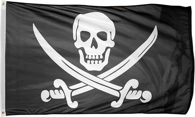 Amazon.com : US Flag Store Printed Polyester Pirate Jack Rackham Flag ...