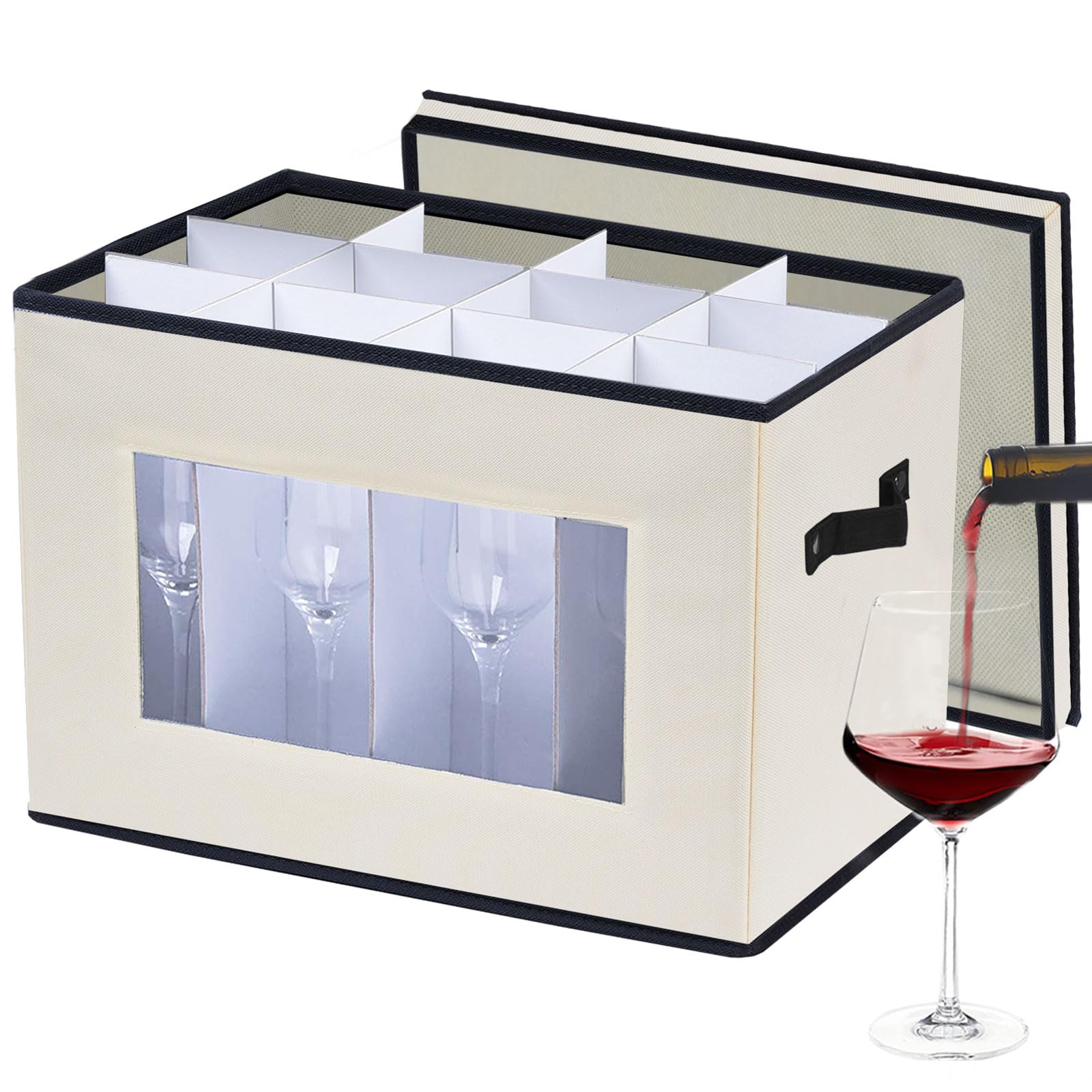 Amazon.com: JAYSDAYLY Stemware Storage Cases,Stackable China Storage ...