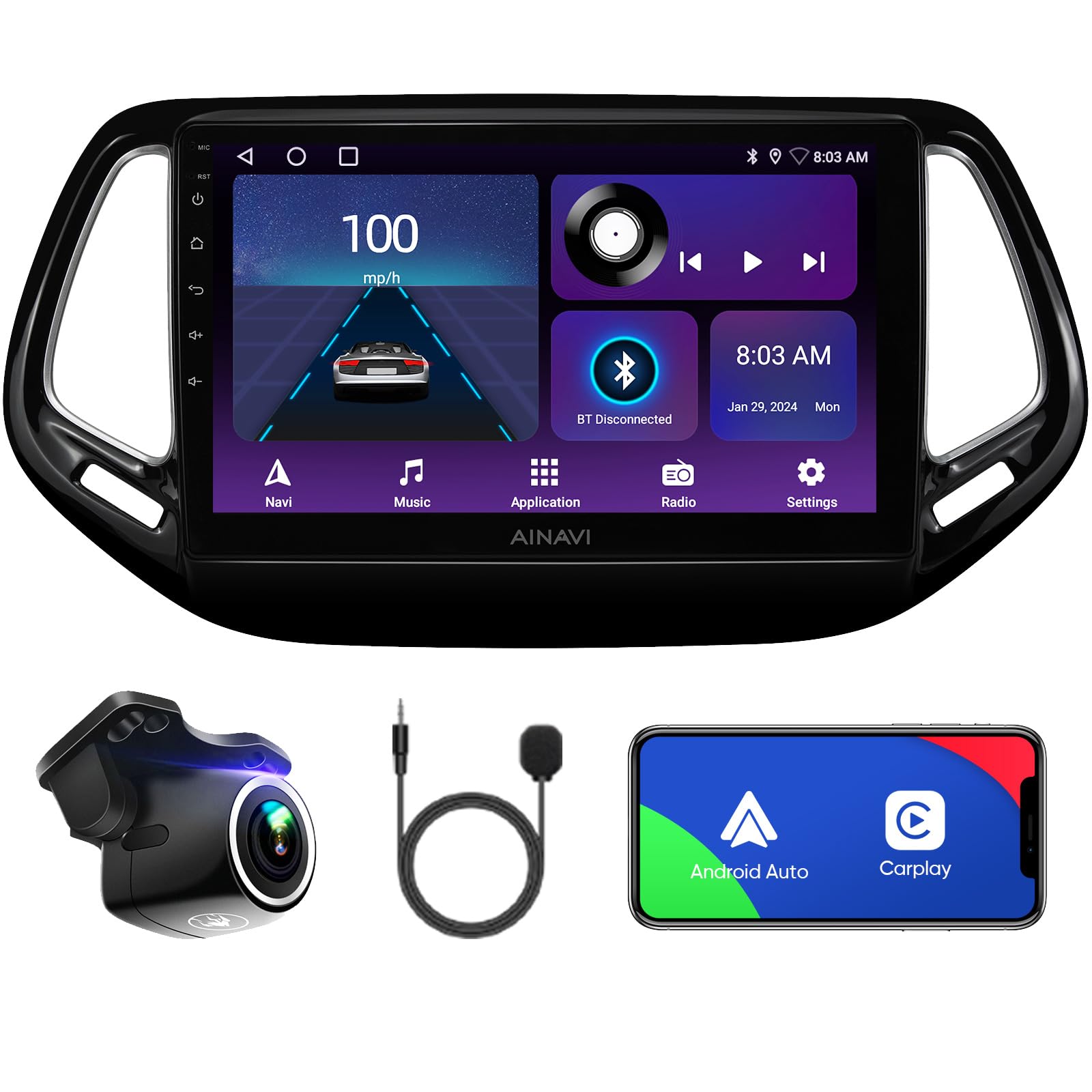 Amazon.com: Car Stereo Upgrade Radio for Jeep Compass 2017-2020 Touch ...