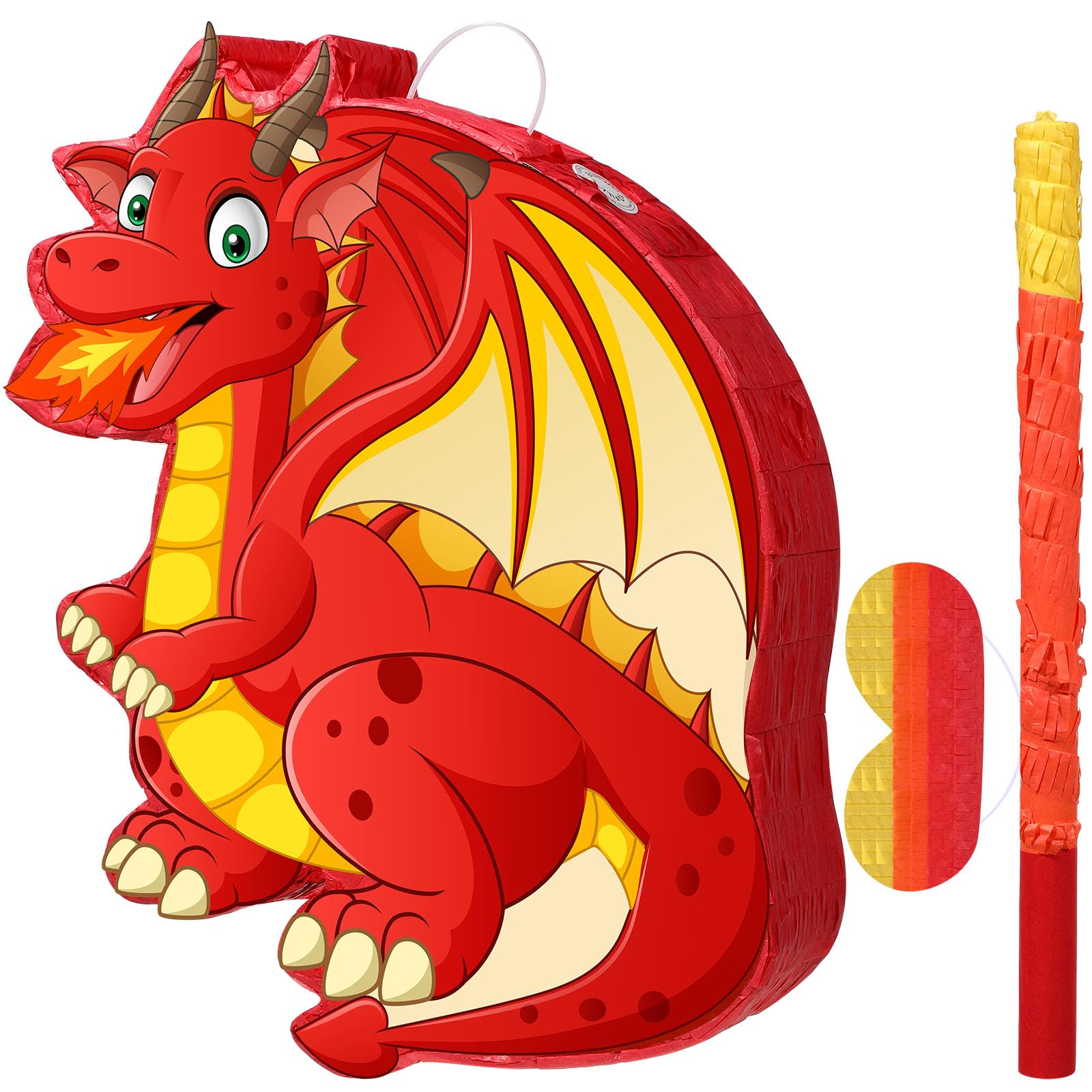 Amazon.com: Harrycle Dinosaur Piñata Set Dragon Piñata with Stick and ...