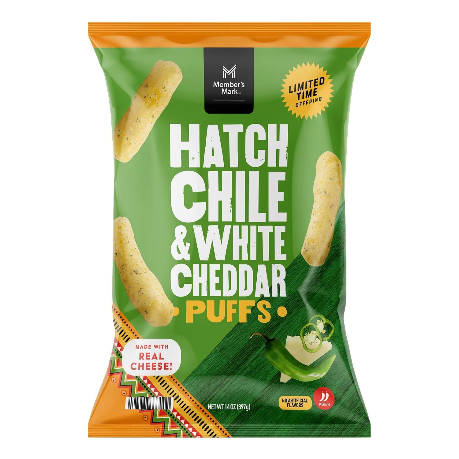 Amazon.com: Member's Mark Hatch and White Cheddar Corn Puff (14 Ounce)
