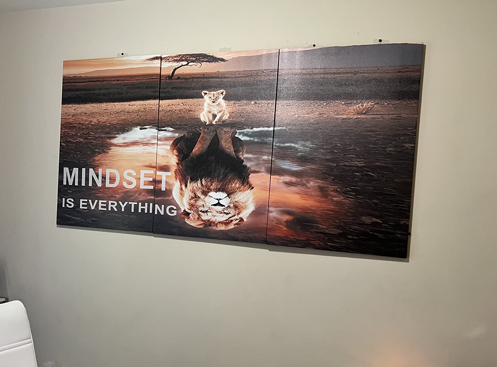 $21/mo - Finance KAWAHONE Motivational Lion King Mindset Wall Art Gold ...