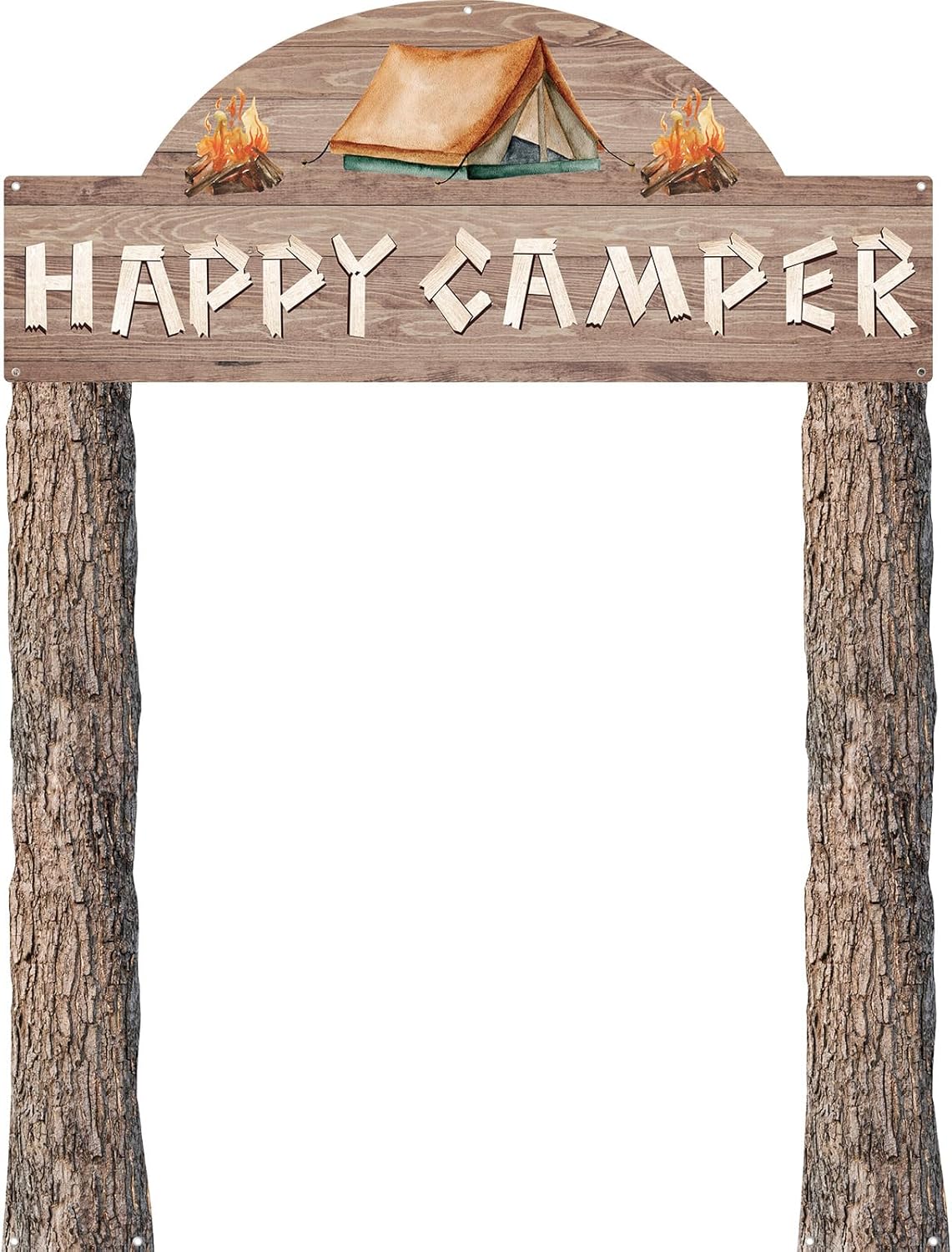Amazon.com: Peryiter 3 Pcs Camping Themed Party Decorations Banner ...