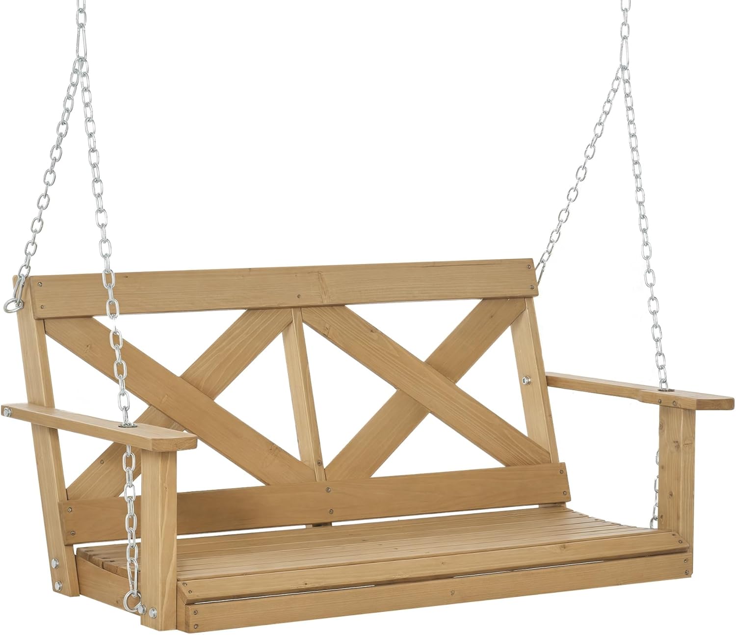 Amazon.com : Outsunny 2 Person Porch Swing, Patio Swing, Outdoor Swing ...