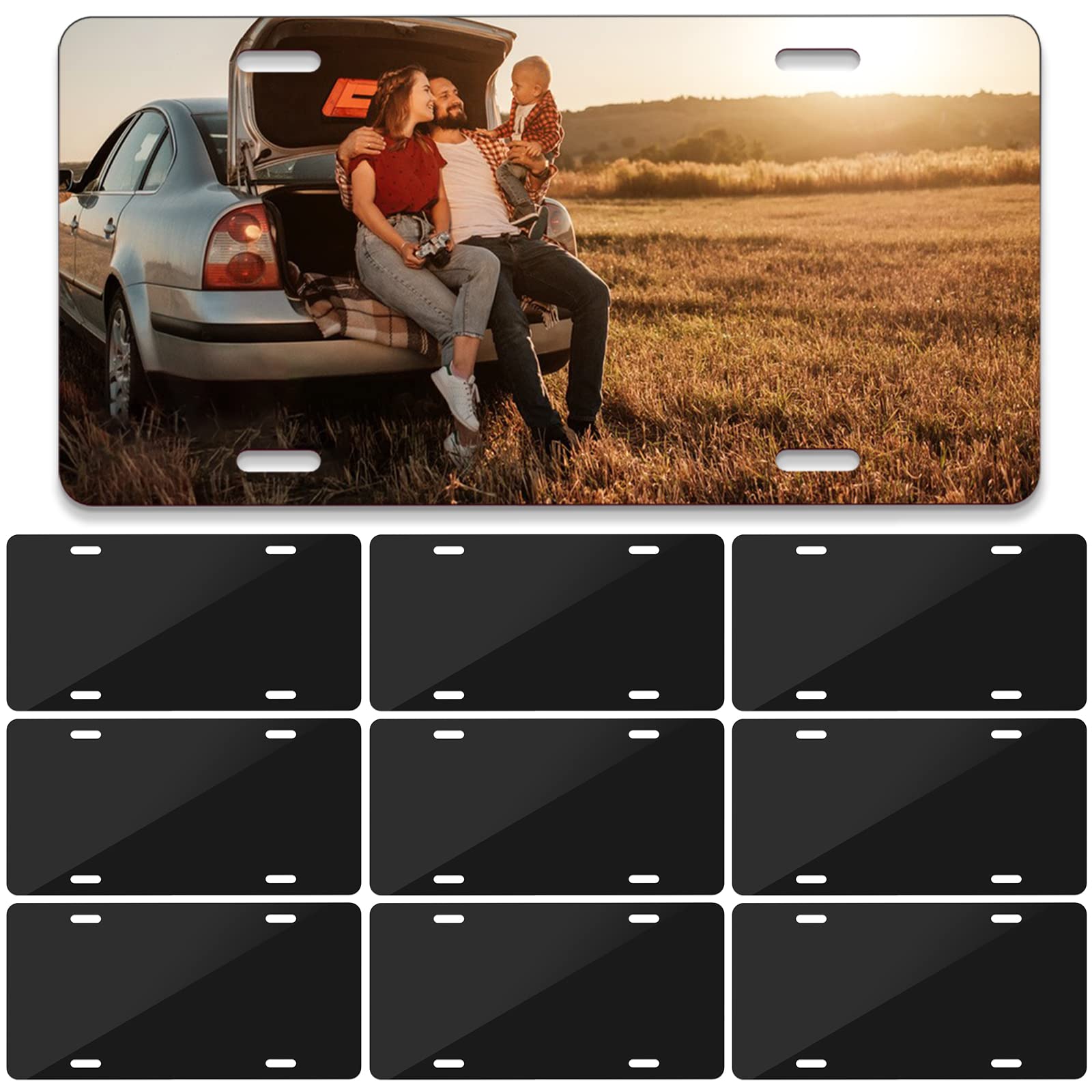 Snapklik.com : 10 Pack Decorative Sublimation License Plate Blanks ...