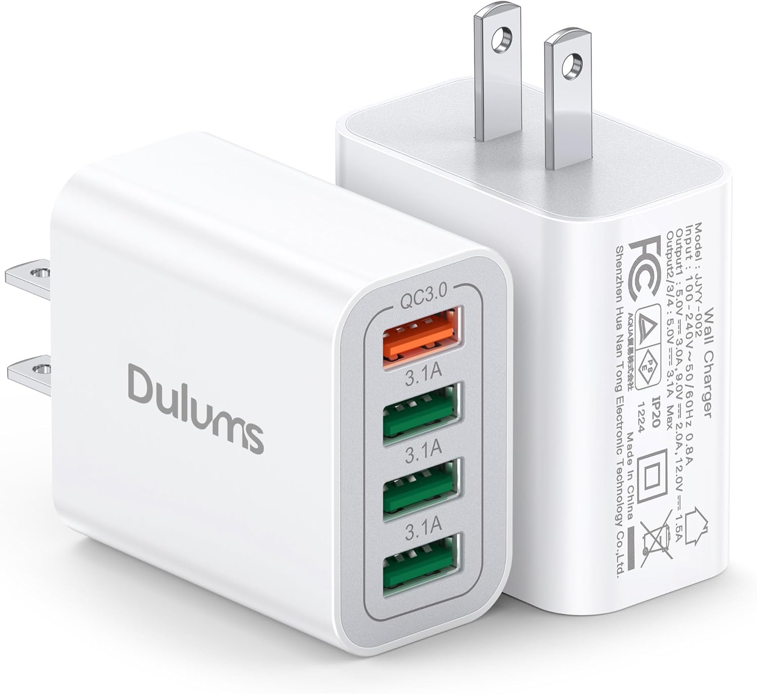 Amazon.com: 40W USB Wall Charger Block, 2-Pack 4-Port USB A Fast ...