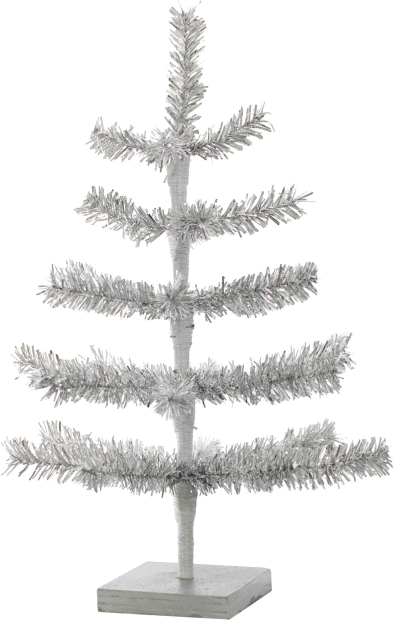 Amazon.com: Miniature White Shiny 18 Inch Christmas Tree with 140 ...