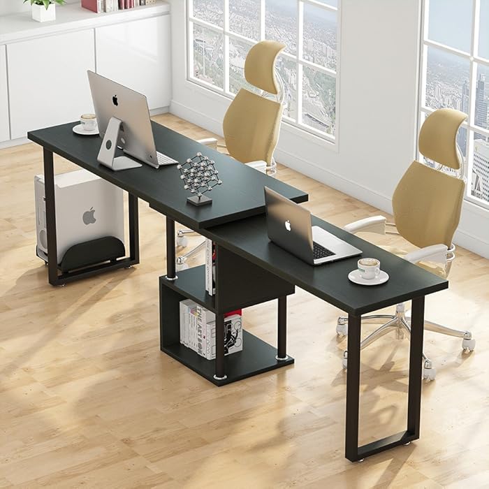 Buy Tribesigns L-Shaped Computer Desk, 360° Free Rotating Corner Desk ...