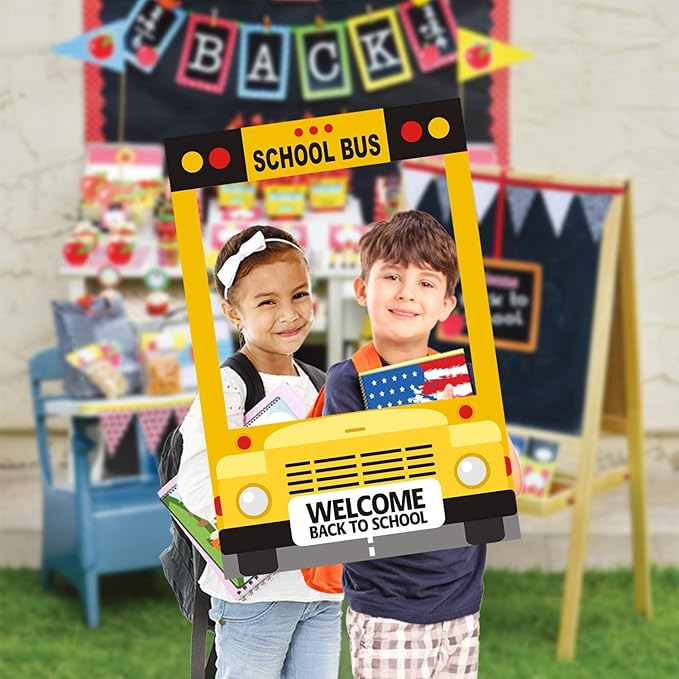 Amazon.com: Back to School Photo Booth Frame Welcome First Day of ...