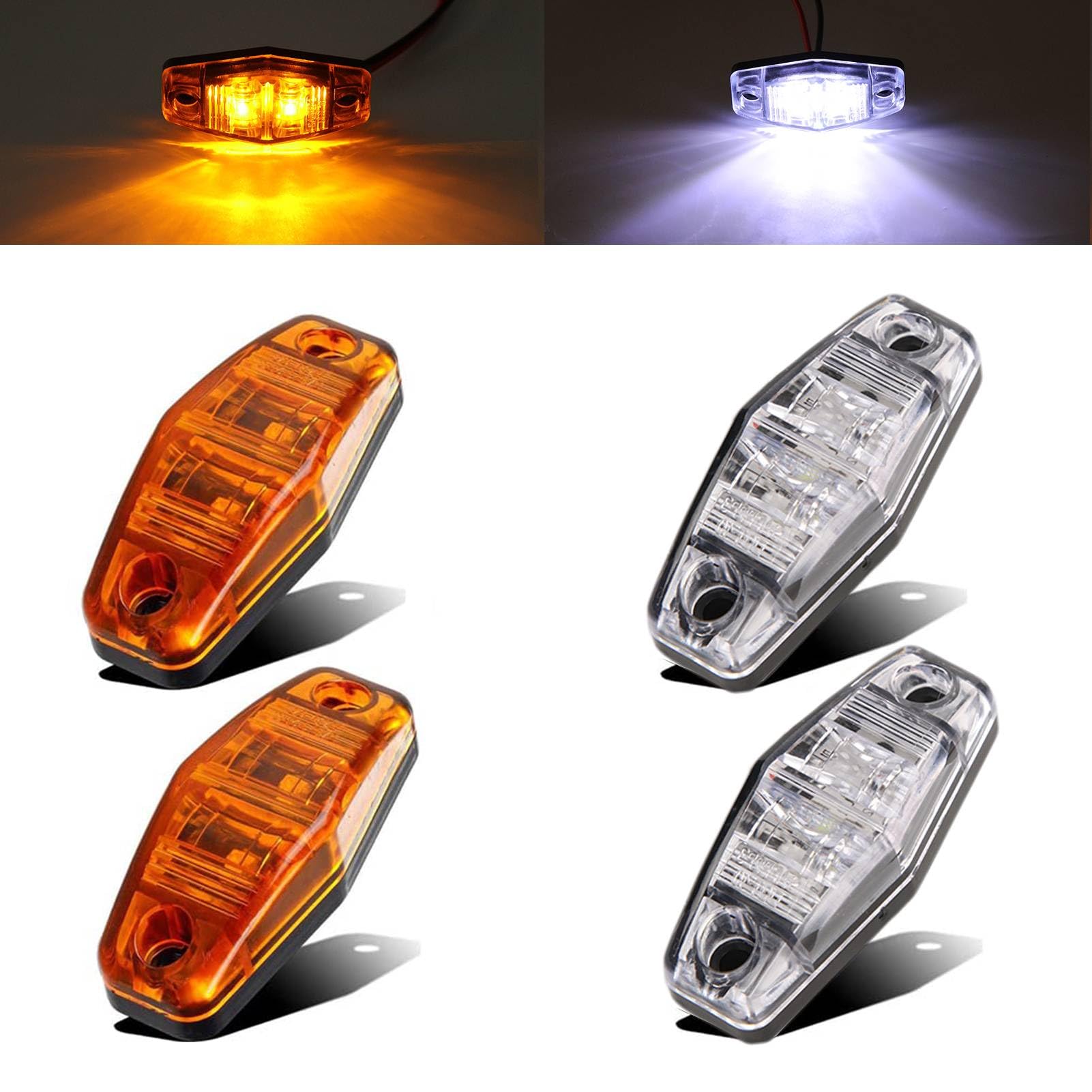 Snapklik.com : DOT-Certified 25"x1" Premium Clearance Lights, Amber ...
