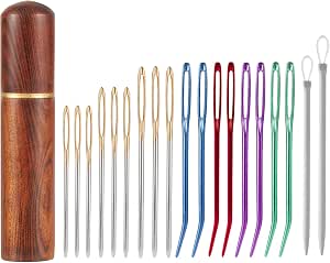 20pcs Yarn Needle Set, Steel Large Eye Hand Sewing Quilting Tapestry ...
