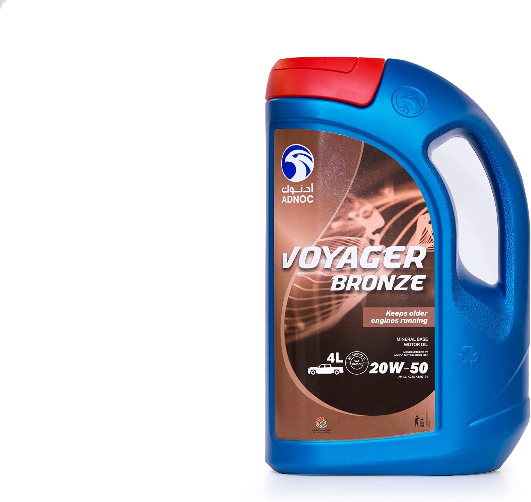 ADNOC 57418 VOYAGER GOLD 5W/40 SN ENGINE OIL 4LTR: Buy Online at Best ...