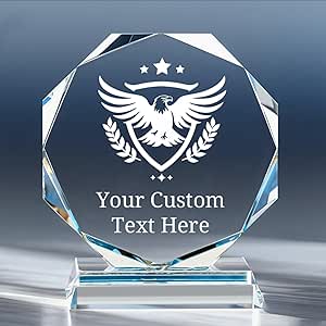 Amazon.com : Individz Personalized Crystal Trophy Award, Custom Logo ...