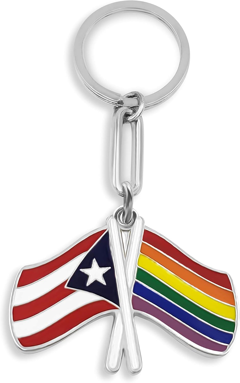 Amazon.com: flagsandsouvenirs Keychain FLAG PUERTO RICO-RAINBOW ...