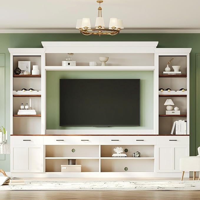 Amazon.com: Merax Modern Large Entertainment Center Wall Unit for ...