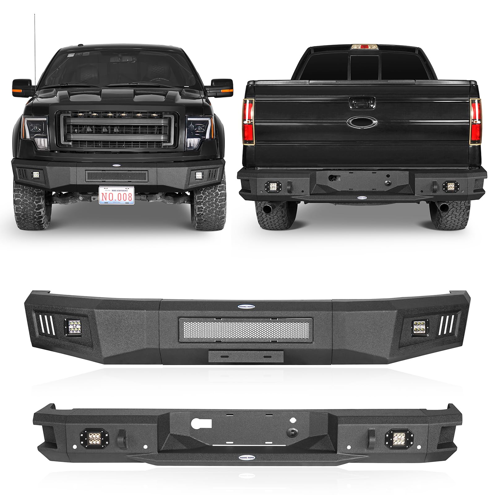 Hooke Road 09 14 F150 Front And Rear Bumper Kit | Desertcart INDIA