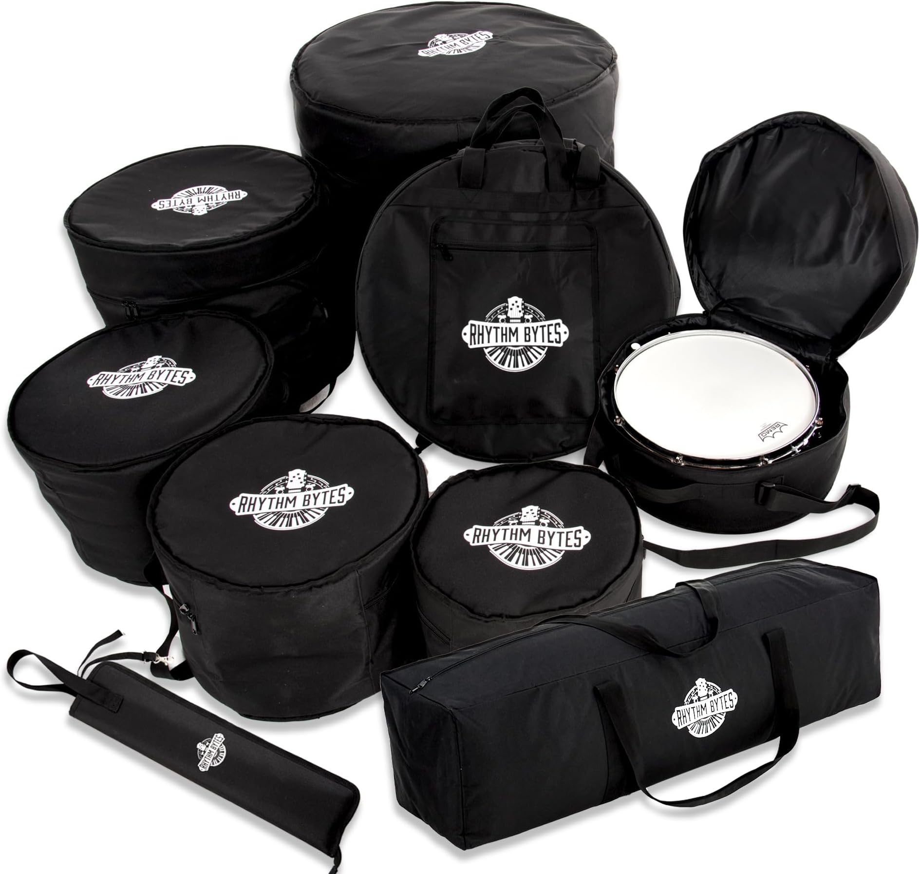 Amazon.com: EASTROCK 5-Piece Drum Bag Set for 12" Tom, 13" Tom, 14 ...