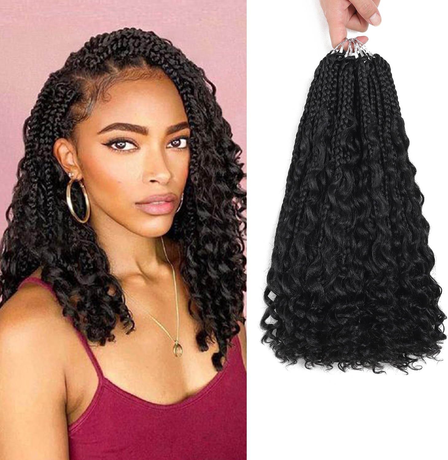 Amazon.com : Boho Box Braids Crochet Goddess Box Braids Crochet Hair 12 ...