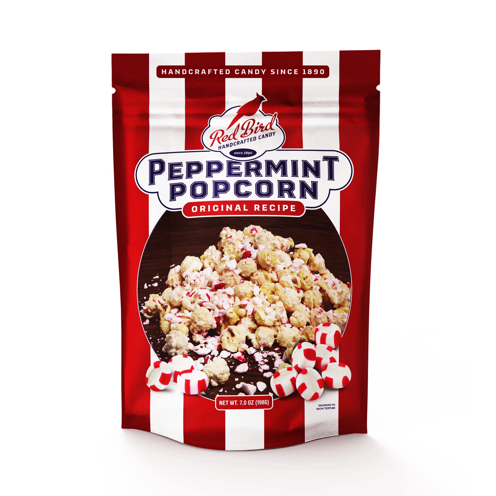 Amazon.com: Red Bird Peppermint Popcorn Drizzled with White Chocolate ...