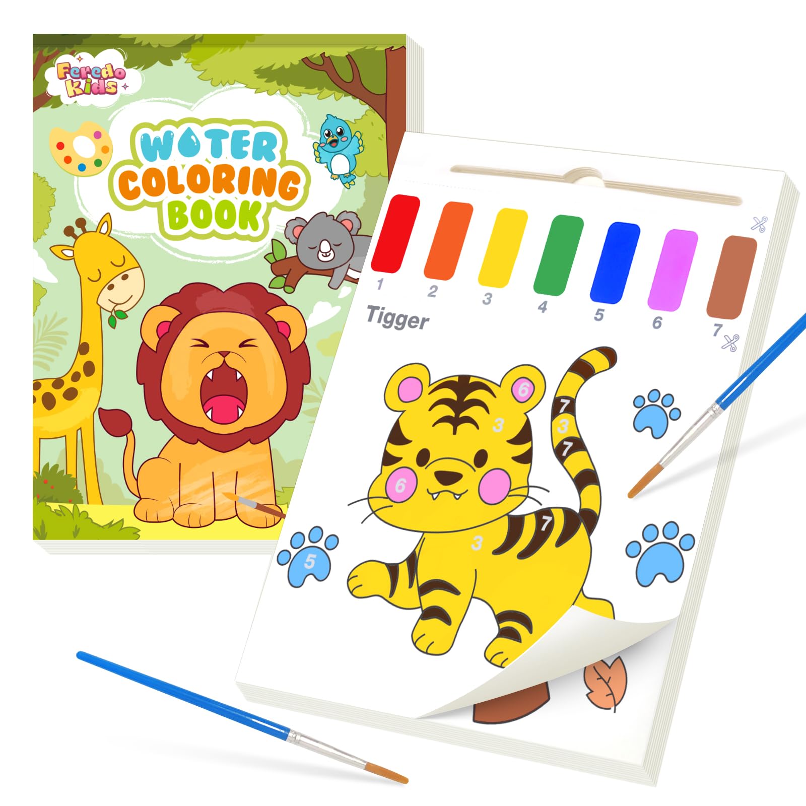 Amazon.com: FEREDO KIDS Water Coloring Books for Toddlers - Watercolor ...