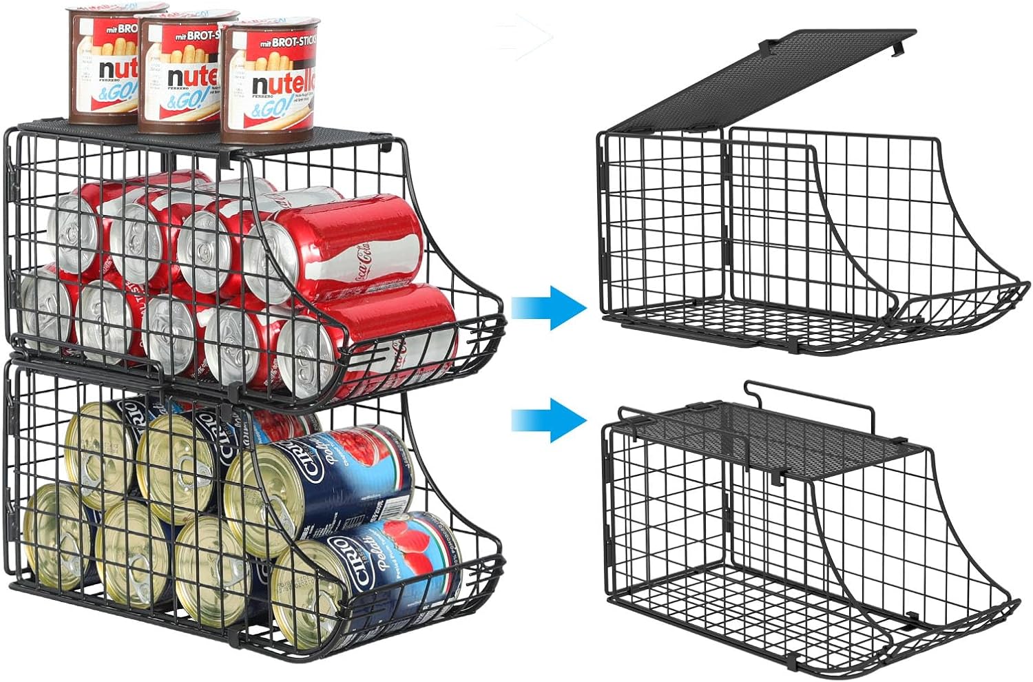 Amazon.com: Hencawima Soda Can Dispenser with Lid Stackable Can ...