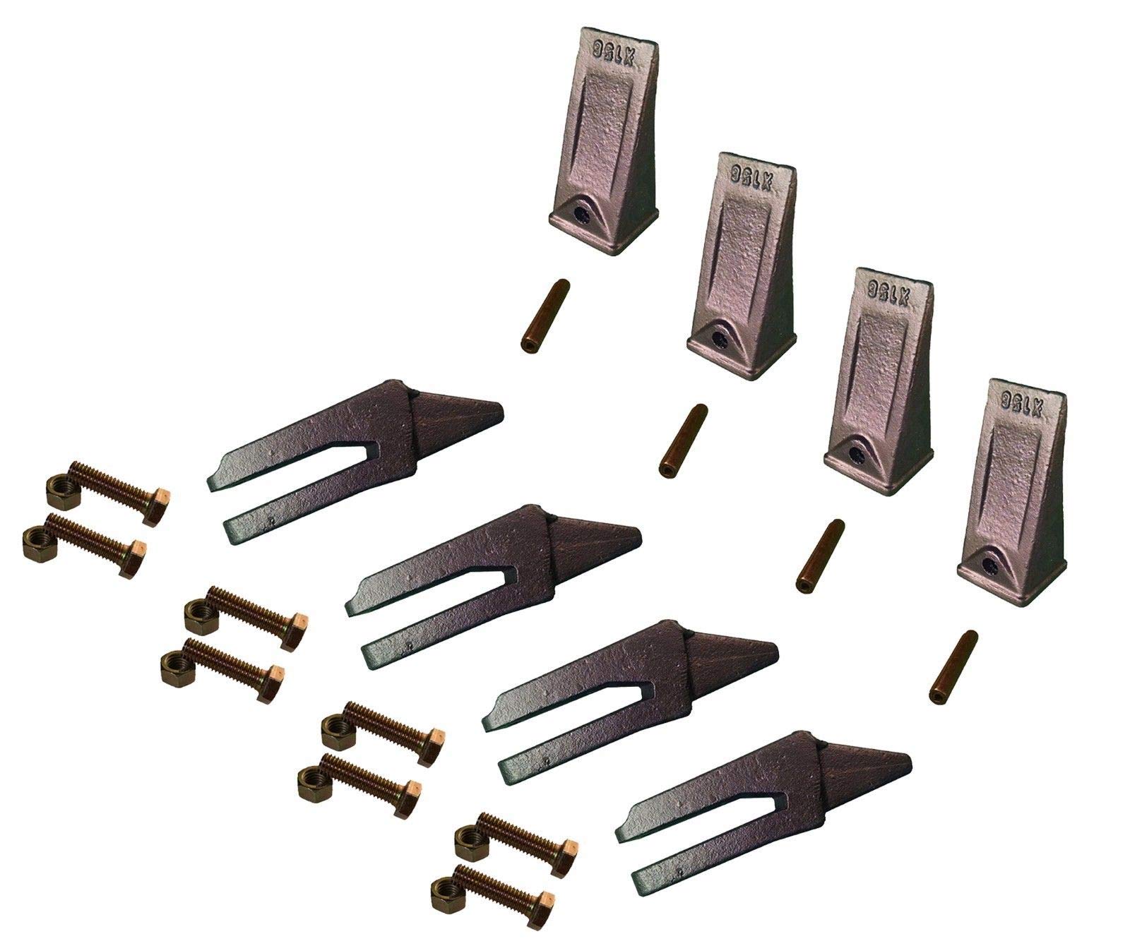 Amazon.com: 4 Mini Excavator 156 Series Bolt On Shanks, Bucket Teeth ...