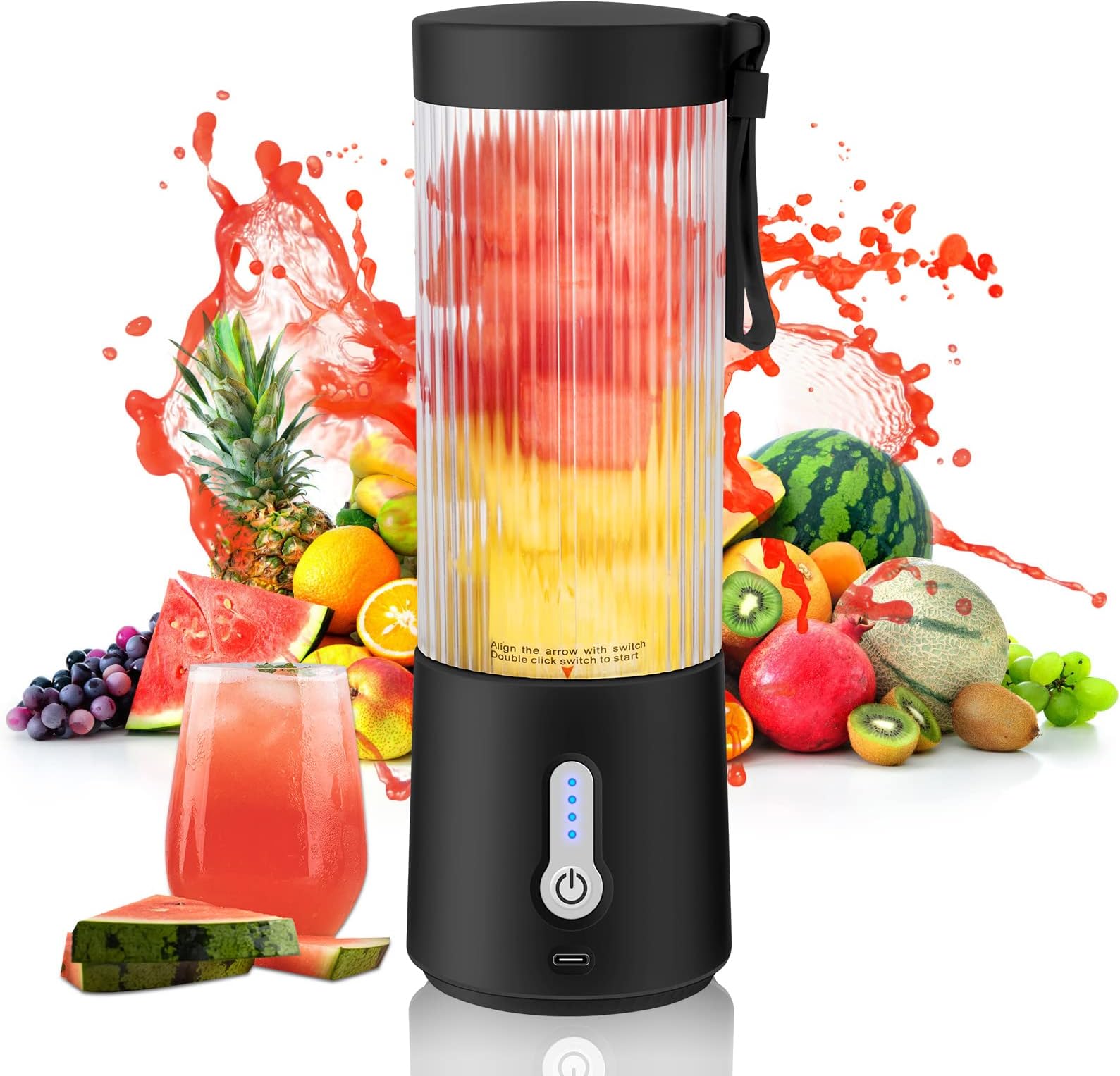 Amazon.com: Portable blender. Rechargeable juicer cup. Individual hand ...