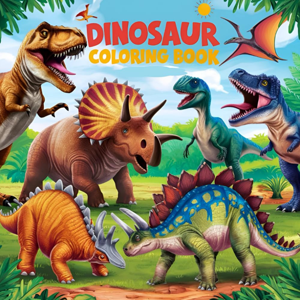 Amazon.com: Dinosaur Coloring Book for Kids: Realistic, Fun, Adorable ...