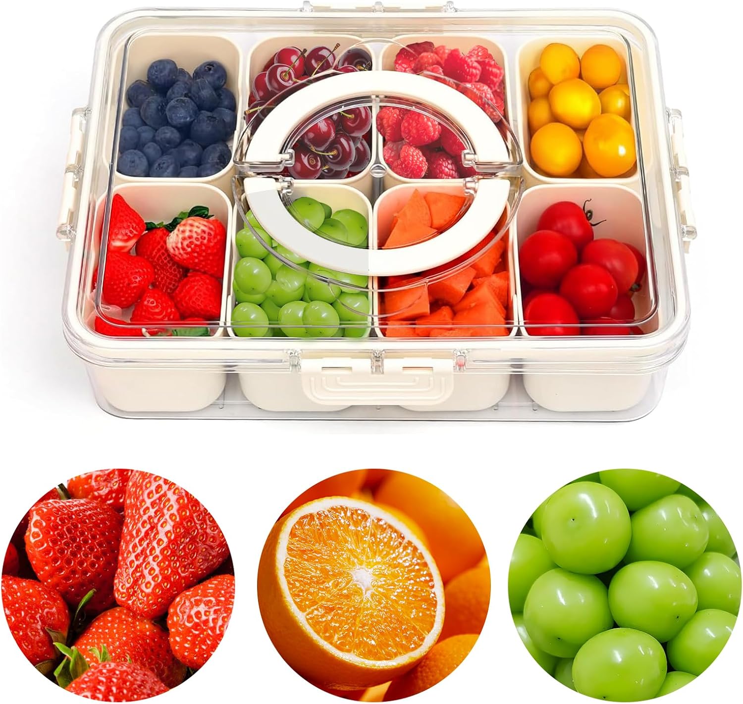 Amazon.com: Mqaue Snackle Box Charcuterie Container, Divided Serving ...