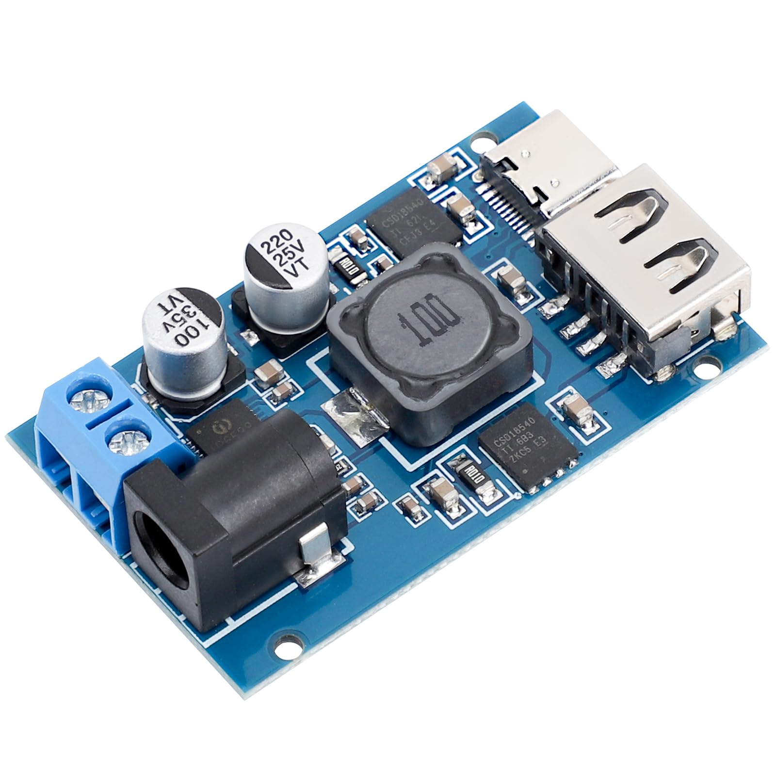 Amazon.com: DROK Buck Converter 12v to 5v with USB Type C, 24V to 12V ...
