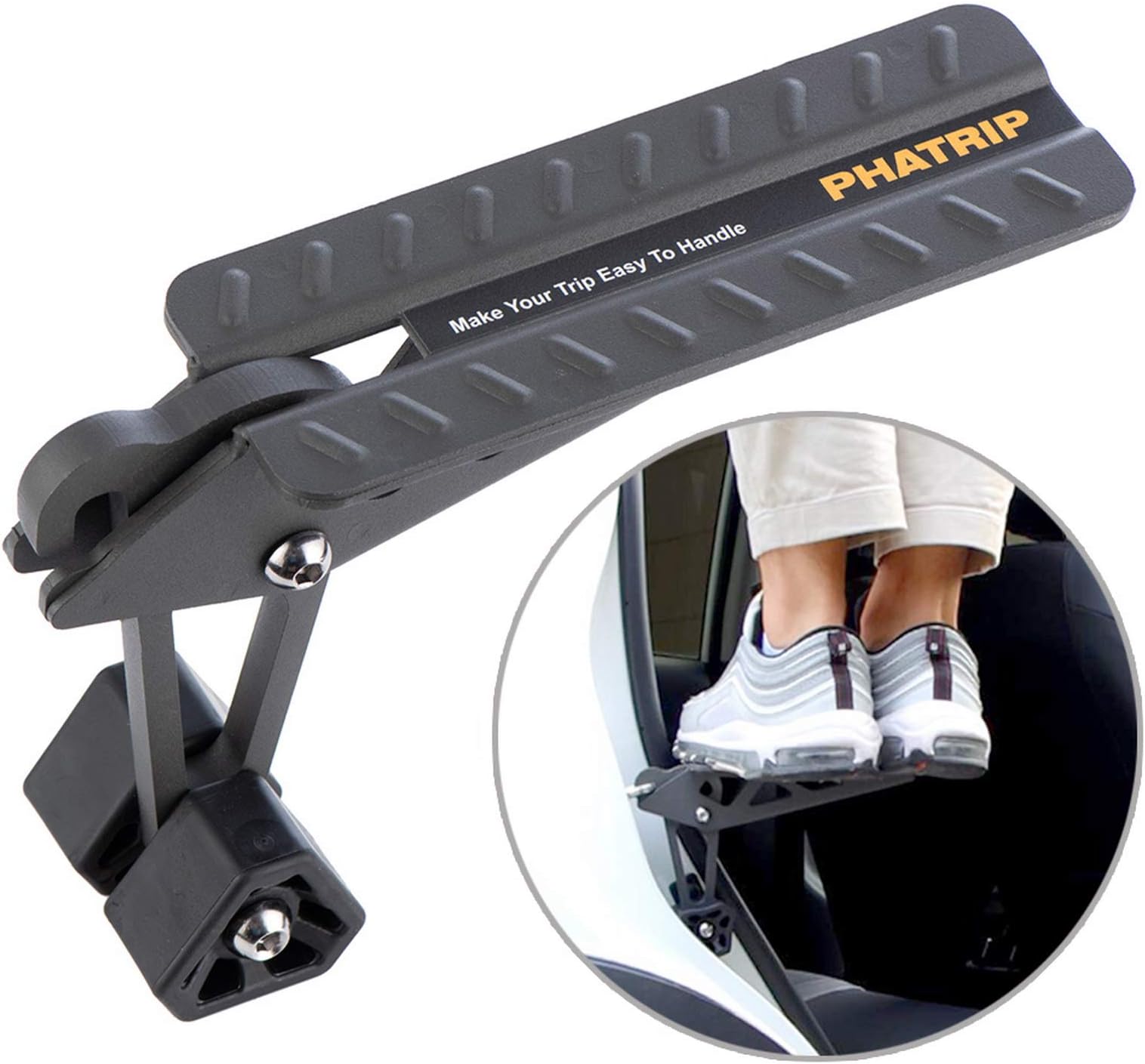 PHATRIP Car Doorstep, U Shaped Latch Door Step Easy Rooftop Access ...