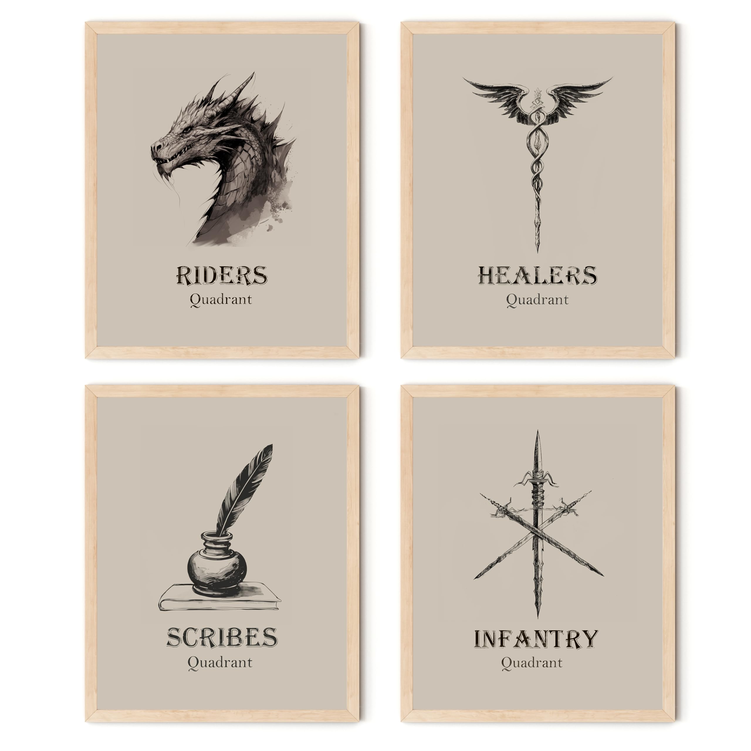 Amazon.com: TwoDays 4th Wing Bookish Merch Room Decor, War College Four ...