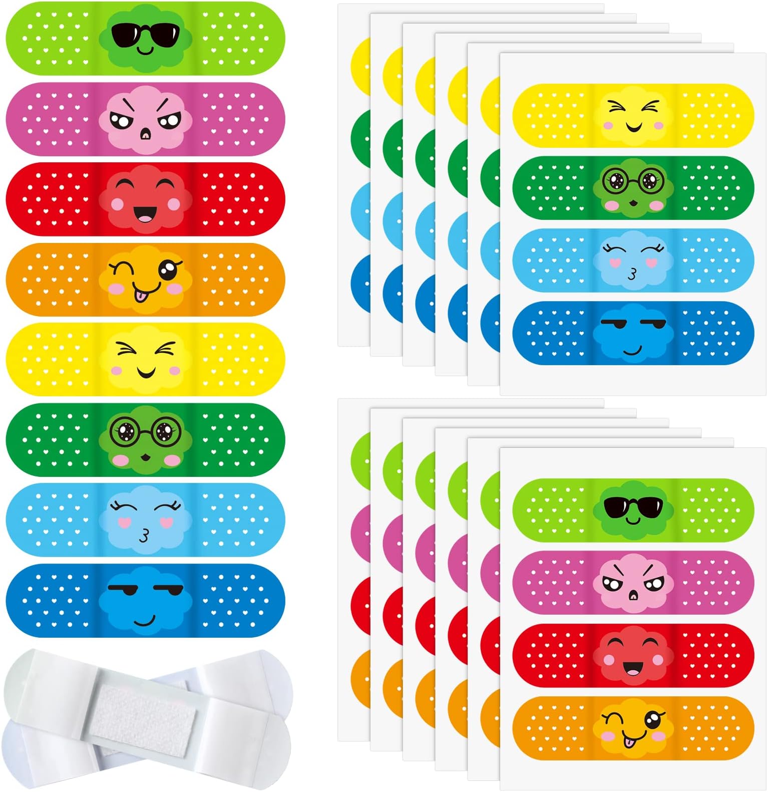 Amazon.com: Weewooday Kids Cartoon Bandages Bulk 8 Styles Flexible ...