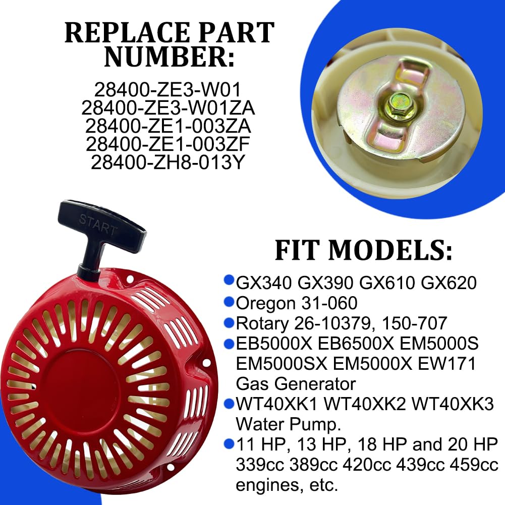 Snapklik.com : GX340 GX390 Pull Start Recoil Starter Assembly For GX610 ...