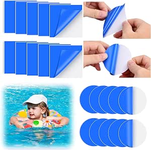 Self-Adhesive Repair Patches for Swimming Pools, Pack of 20 PVC Pool ...