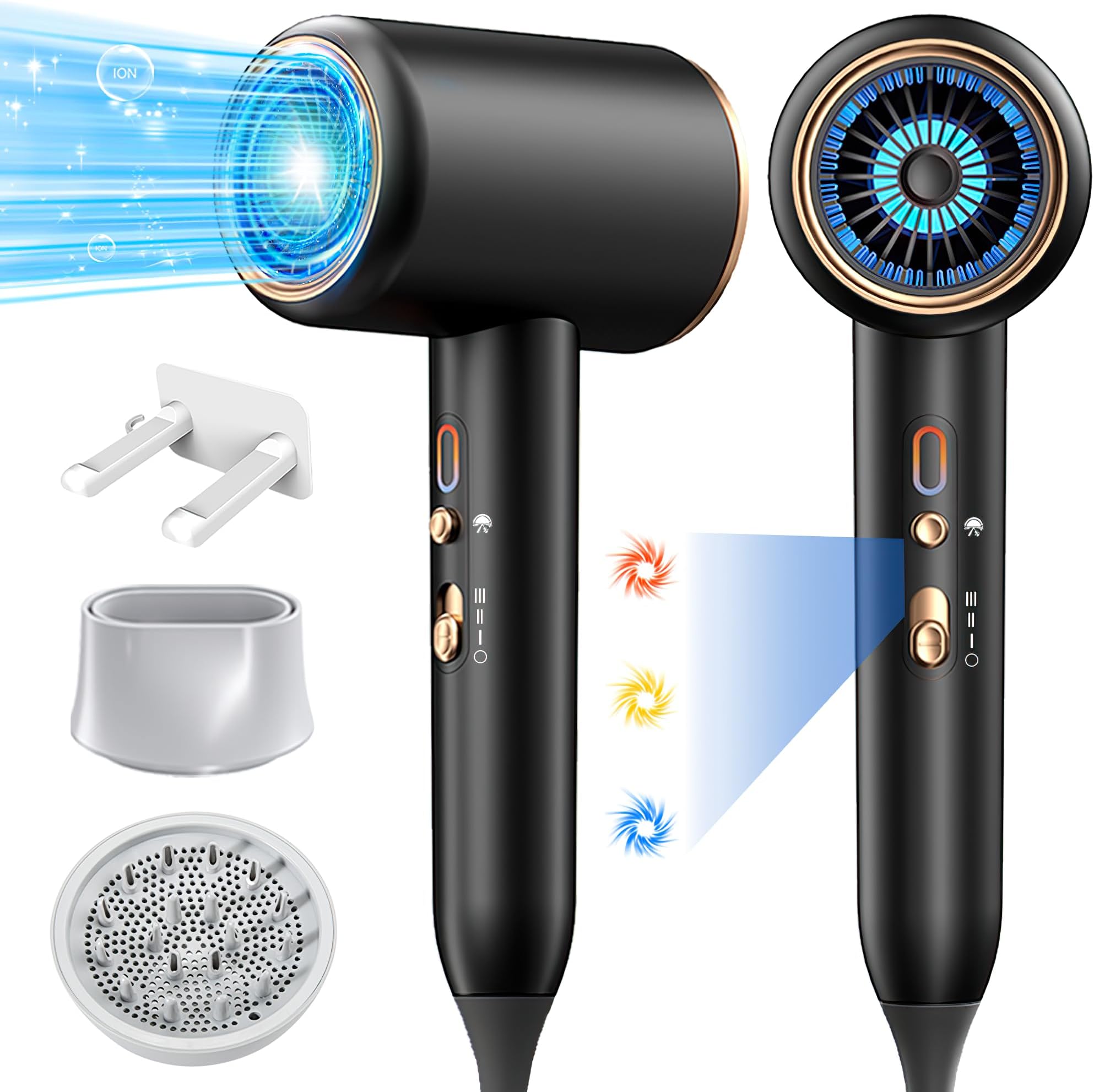 Amazon.com : VivaEase Ionic Hair Dryer - 150000 RPM Professional High ...