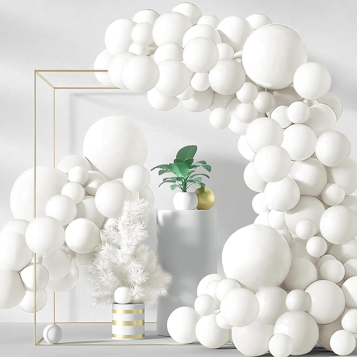 Amazon.com: 200 Pieces White Balloons Different Sizes 5 10 12 18 Inch ...