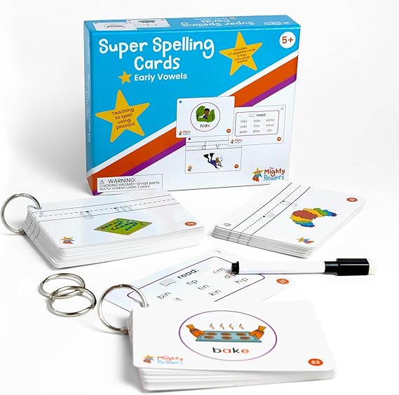 Amazon.com: Super Spelling Cards: Early Vowels, Phonics Reading ...
