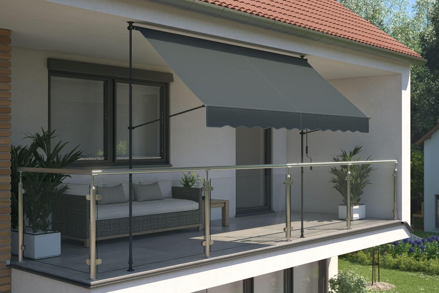 Amazon.de: empasa Klemmmarkise 'ILANGA' Balkon Markise Klemm-Markise ...