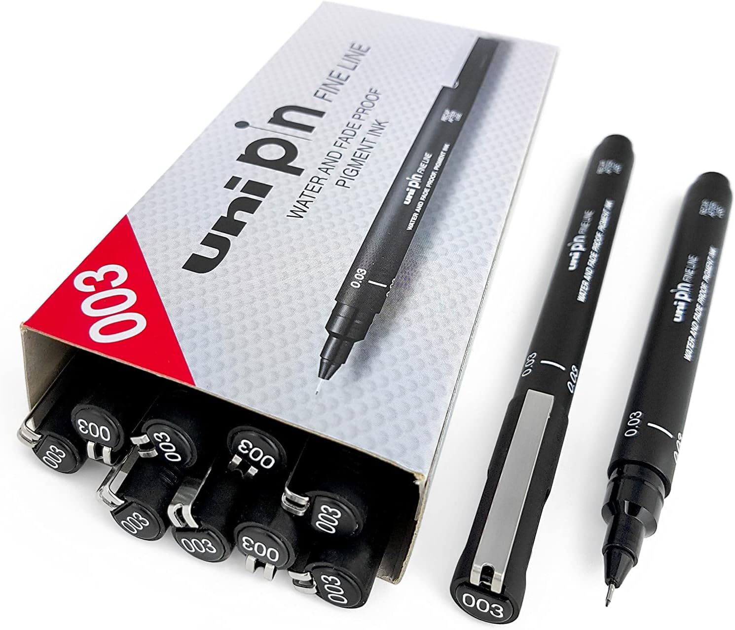 Uni Pin Fineliner Drawing Pen - Black - 0.03mm - Box of 12 : Amazon.co ...