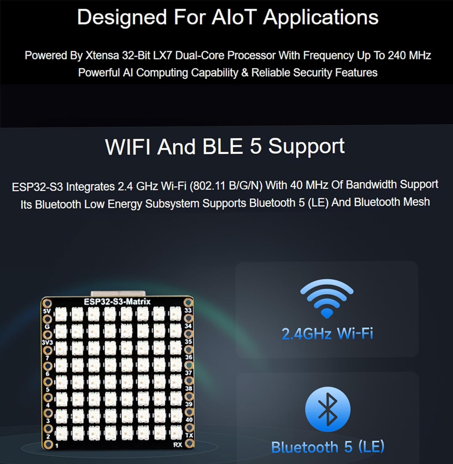 ESP32-S3 Development Board Onboard 8x8 RGB LED Matrix and QMI8658C ... ESP32-S3 Development Board Onboard 8x8 RGB LED Matrix and QMI8658C ...