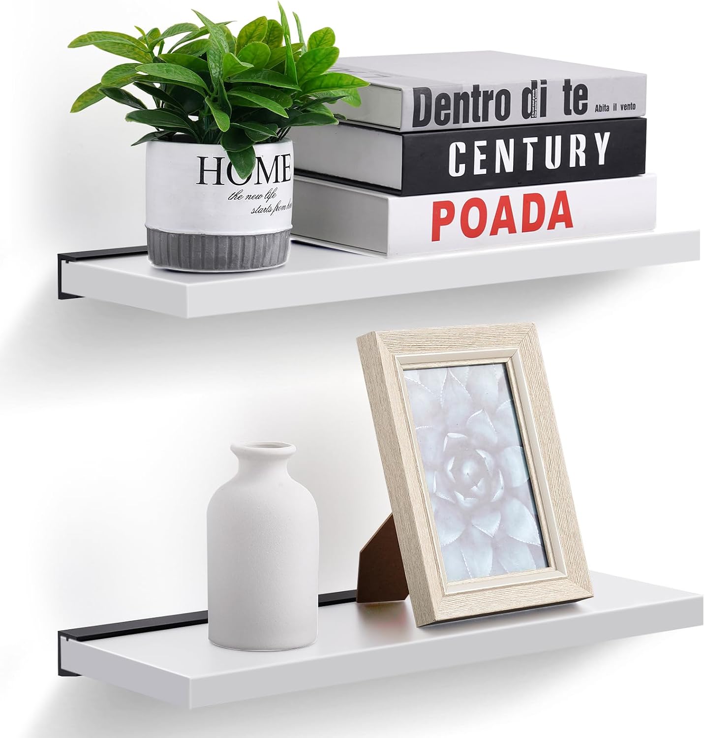 Amazon.com: Meangood Floating Shelves Wall Mounted Set of 2, 17 inch ...