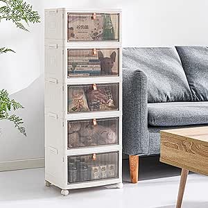 Gelory Stackable Storage Bins - Collapsible Storage Bins Foldable ...